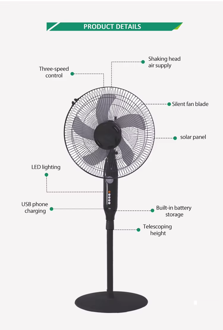 Solar Standing Fan DM004 – Deco Lovely